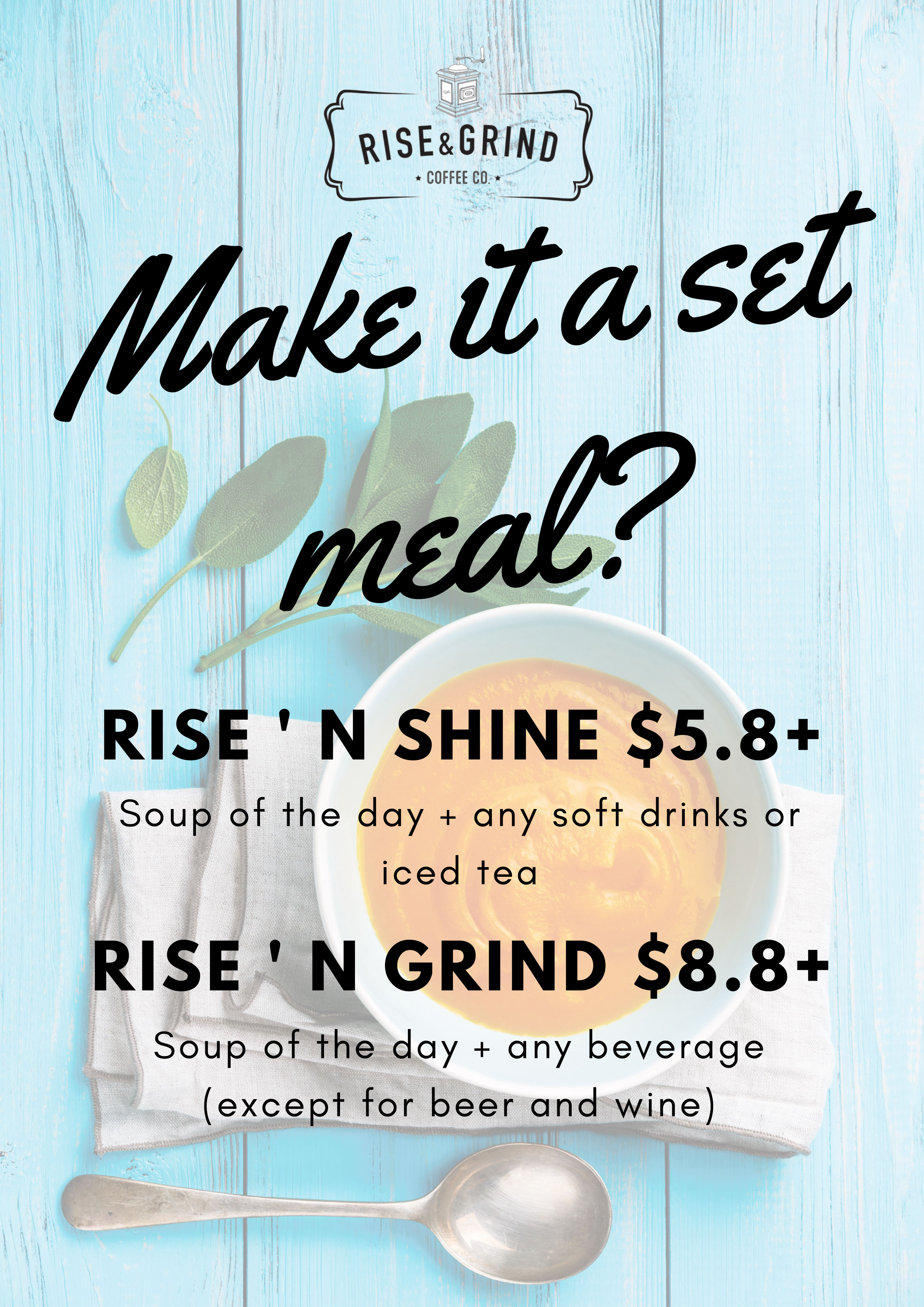 Menu - Rise & Grind Coffee